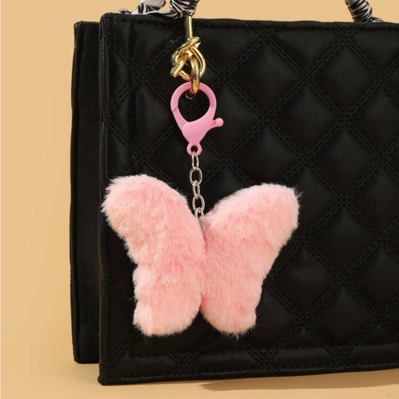 Other | Fluffy Butterfly Design Bag Charm | Poshmark